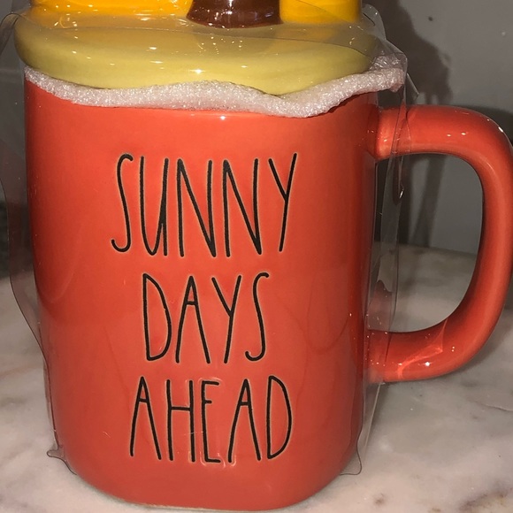 Rae Dunn | Dining | Nwt Rae Dunn Sunny Days Ahead Mug With Lid | Poshmark